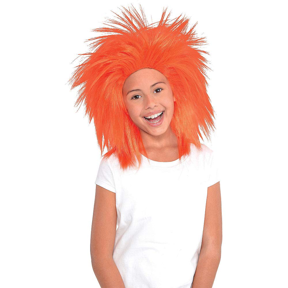 Crazy Wig Orange Headwear - One Size Fits All (1 Count) - Ideal Costume Accessory for Parties & Events