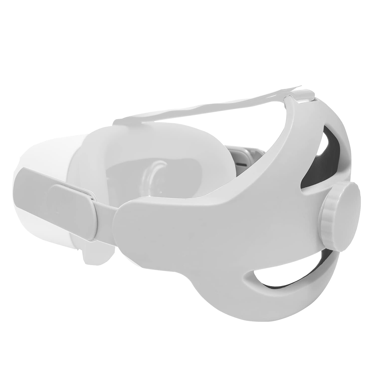 Adjustable Headband Compatible for Oculus Quest 2 with Head Cushion, Replacement for Elite Strap Comfortable Protective Head Strap Reduce Pressure - White