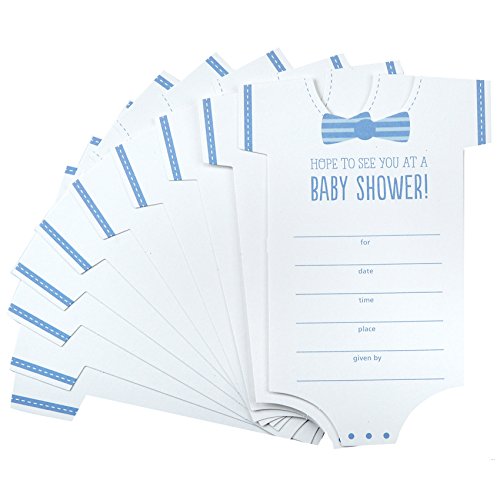 Hallmark Baby Shower Invitations, Onesie (Pack of 10 Invites and Envelopes for Baby Boy) (5INH6191)
