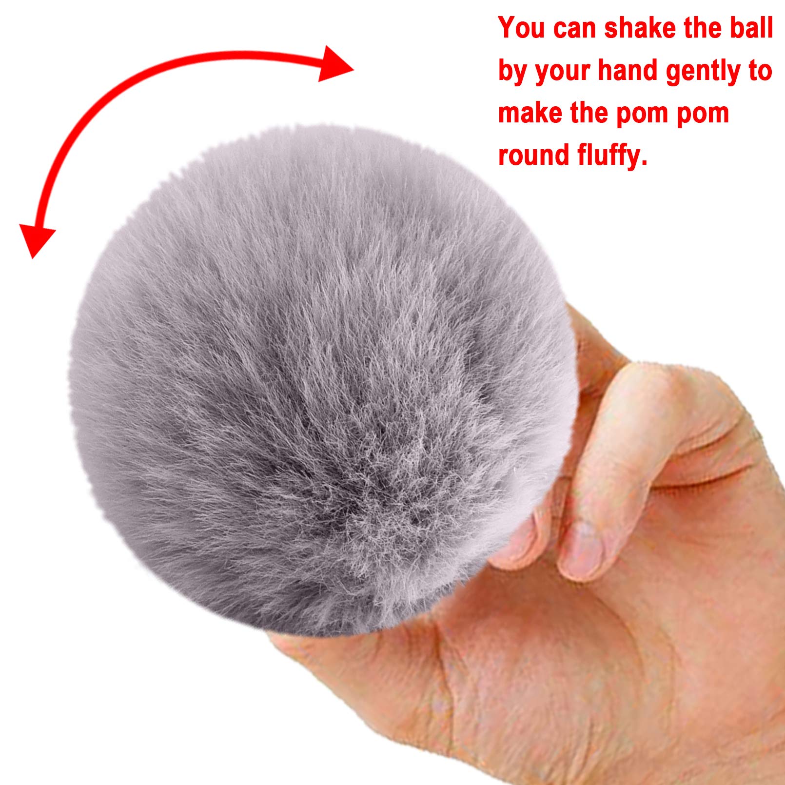 BQTQ 26 Pieces Faux Rabbit Fur Pom Pom Keychain Fluffy Balls Pom Pom with Elastic Loop for Hats Keychains Scarves Gloves Bags Accessories(13 Soft Colors, 2 Pcs Each Color)