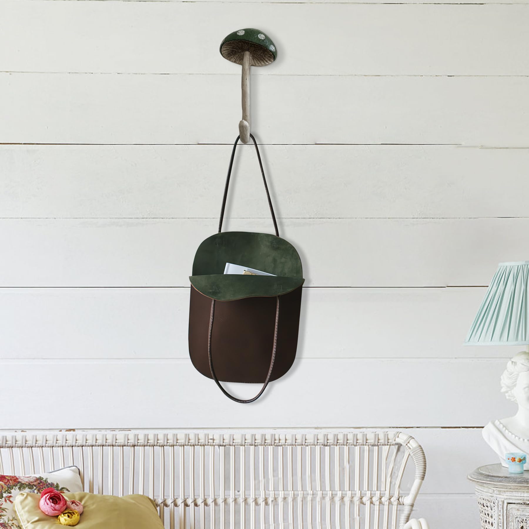 Bohemian Mushroom Wall Hook - Unique Cute Cool Fun Wall Hook Furniture Room Decor for Coat and Towel - Nursery, Kitchen, Bedroom, Bathroom,Coat Hooks (Special-Shaped)