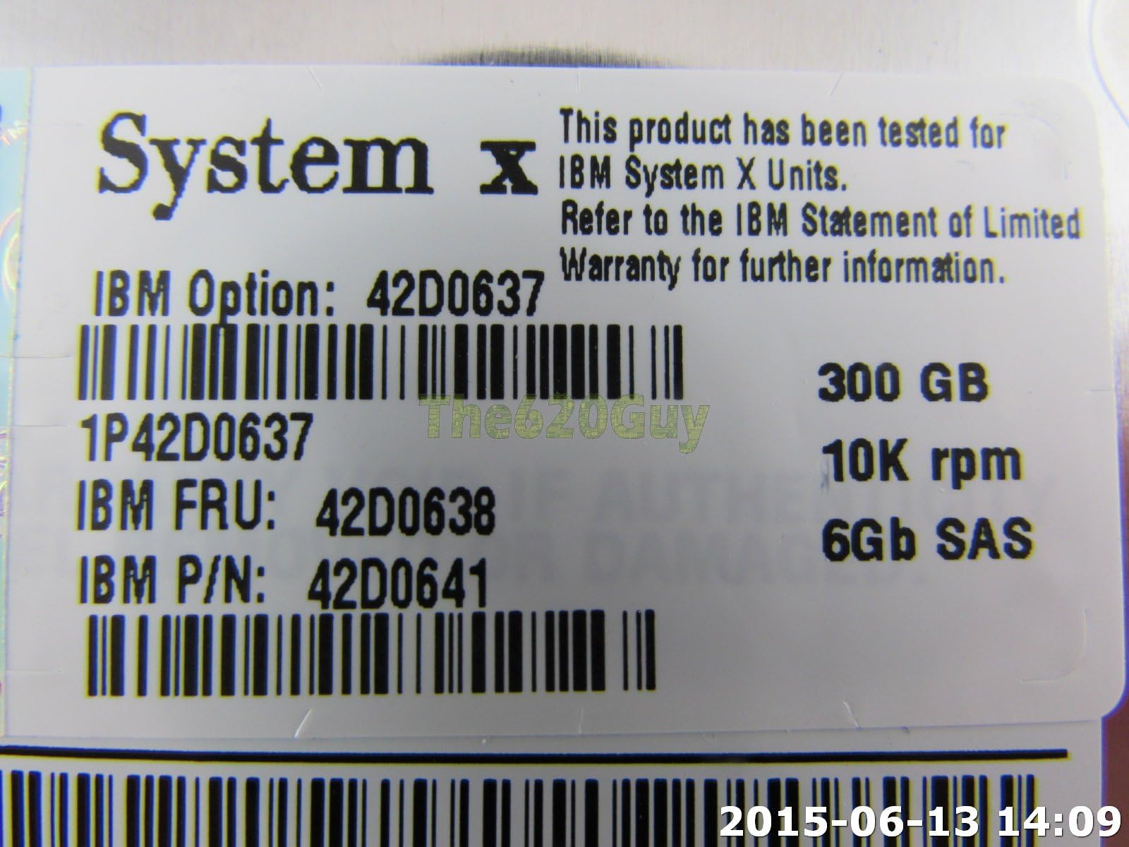 IBM 42D0637 - 300GB 2.5" SAS 10K 6Gb/s SS Hard Drive