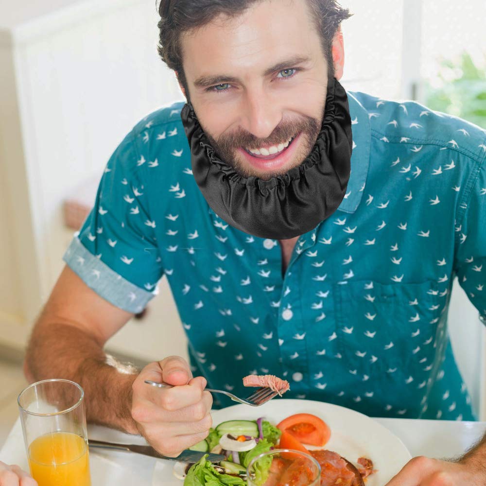 Beard Bonnet for Men with Beard Comb Beard Bandana 4 PCS Richoose Facial Beard Bib Apron Beard Cap Beard Guard Covers