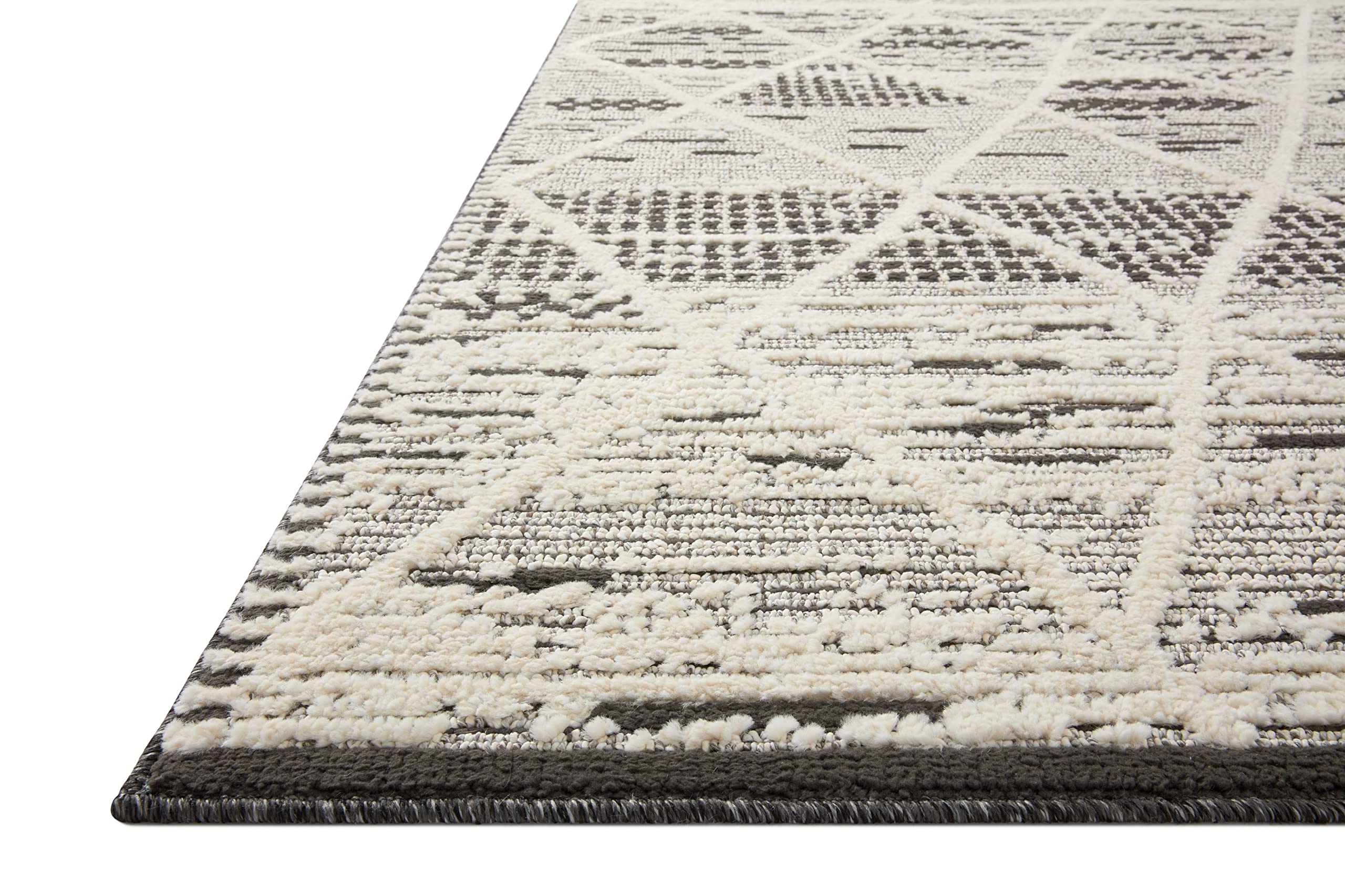 Loloi II Fabian Charcoal/Ivory 7'-10" x 10' Area Rug