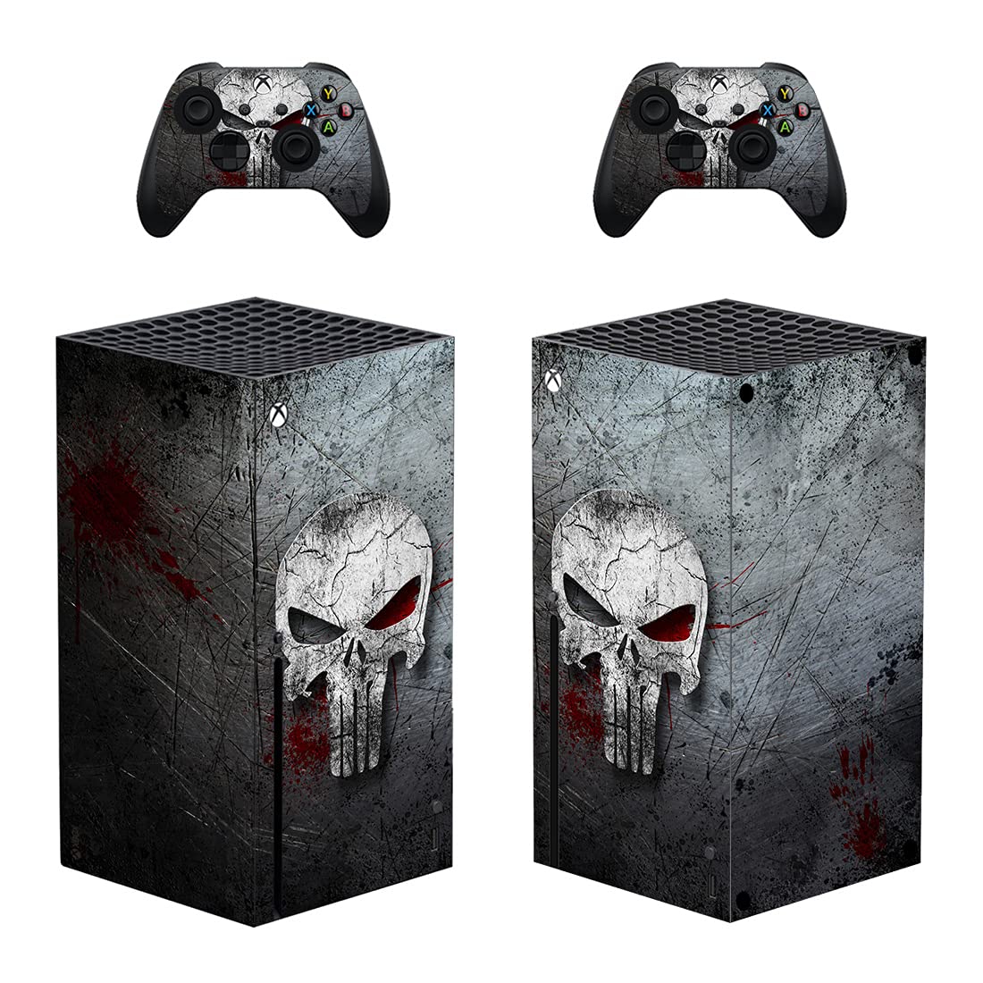 Adventure Games - Skull, Grey - Vinyl Console Skin Decal Sticker + 2 Controller Skins Set - Compatible with Xbox SERIES X