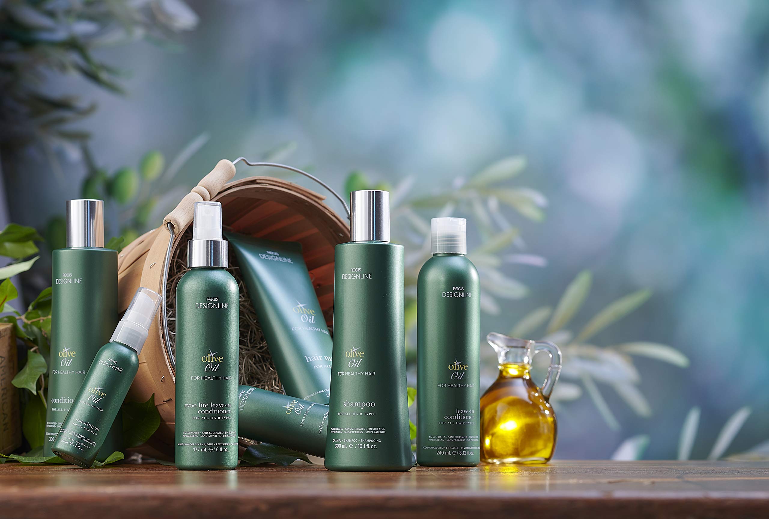 DESIGNLINE Olive Oil Conditioner - Regis Fortified with Olive Oil and Rich in Vitamins E and K to Help Protect Hair from Environmental Damage (10.1 oz)