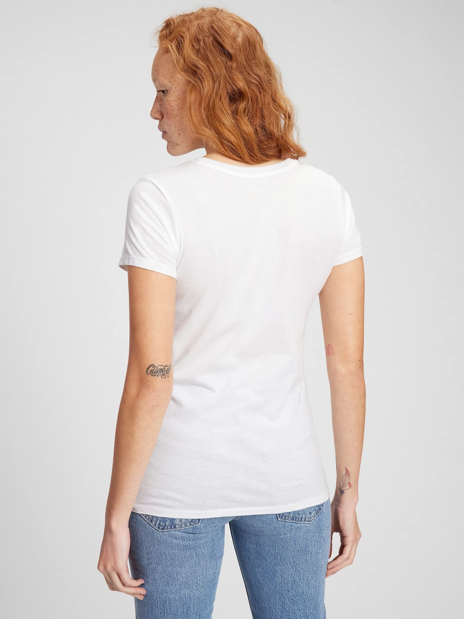 GAP Womens 2-Pack Crewneck Favorite Tee T-Shirt, True Black, Medium US