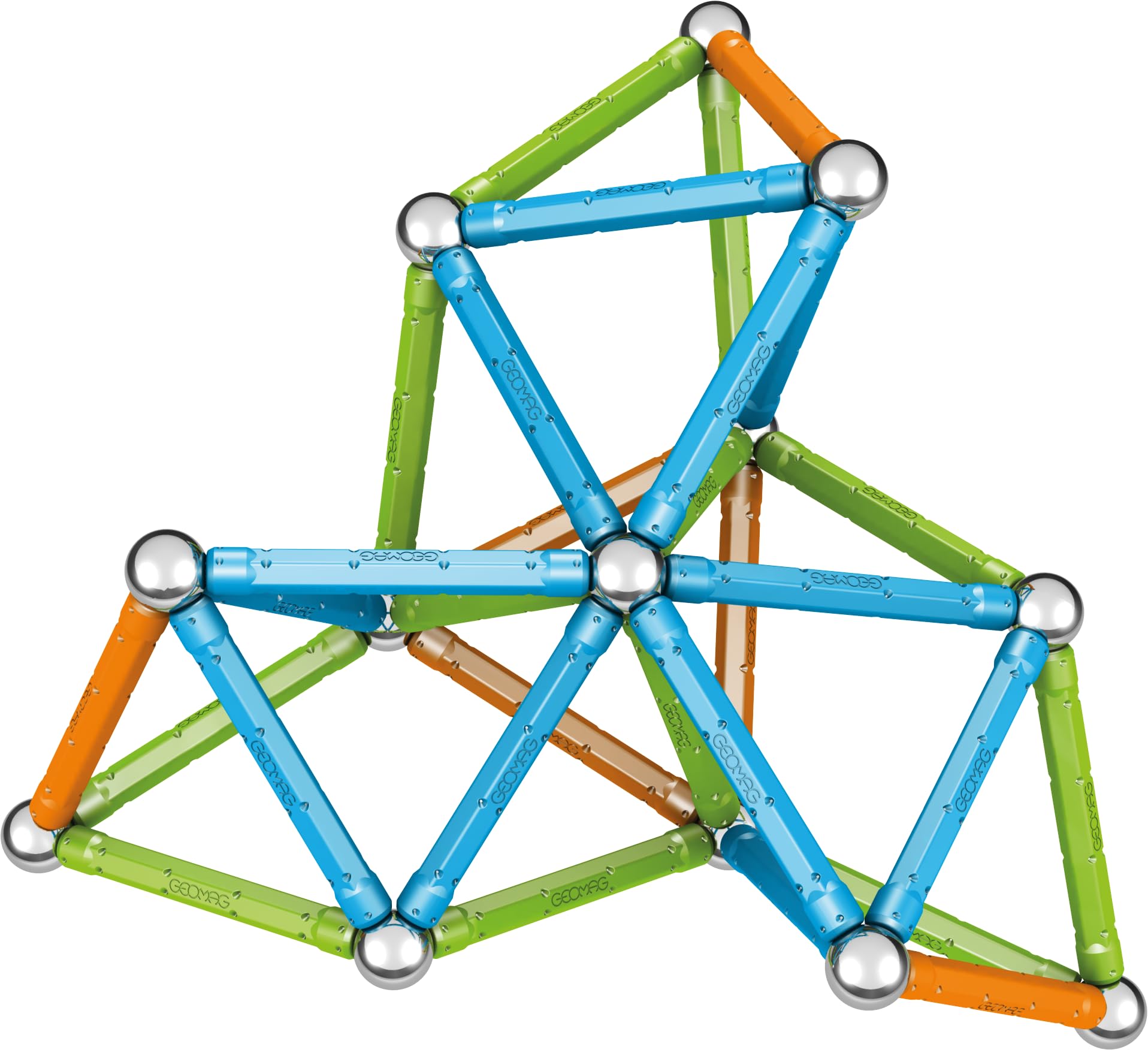 Geomag Magnetic Sticks and Balls Building Set | Magnet Toys for STEM, Creative, Educational Construction Play | Swiss-Made Innovation | Confetti 88 Piece Age 3+