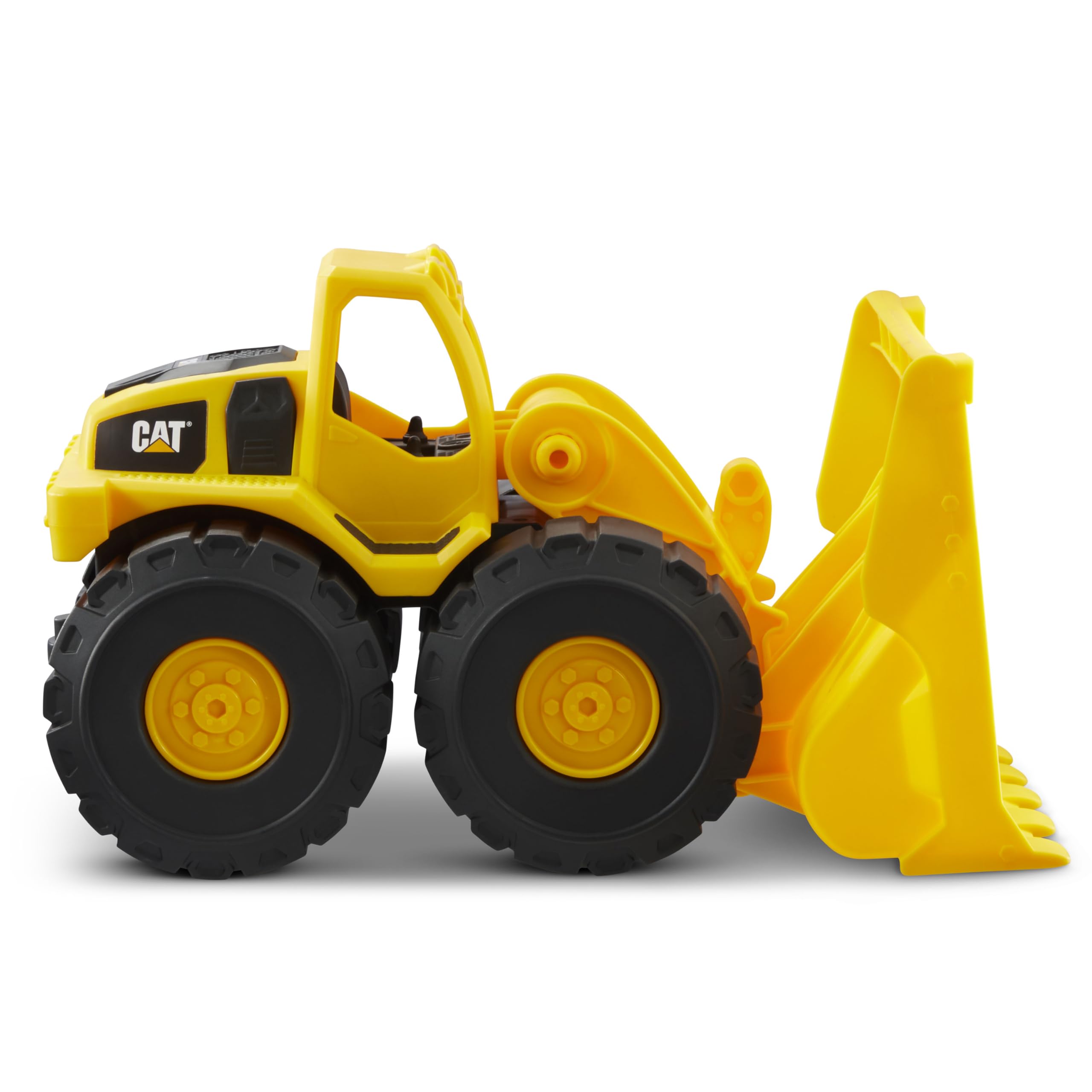CAT Construction Toys, 15" Front Loader Construction Toy, Ages 2+, Sturdy Plastic, No Batteries Required, Tough Rigs Series