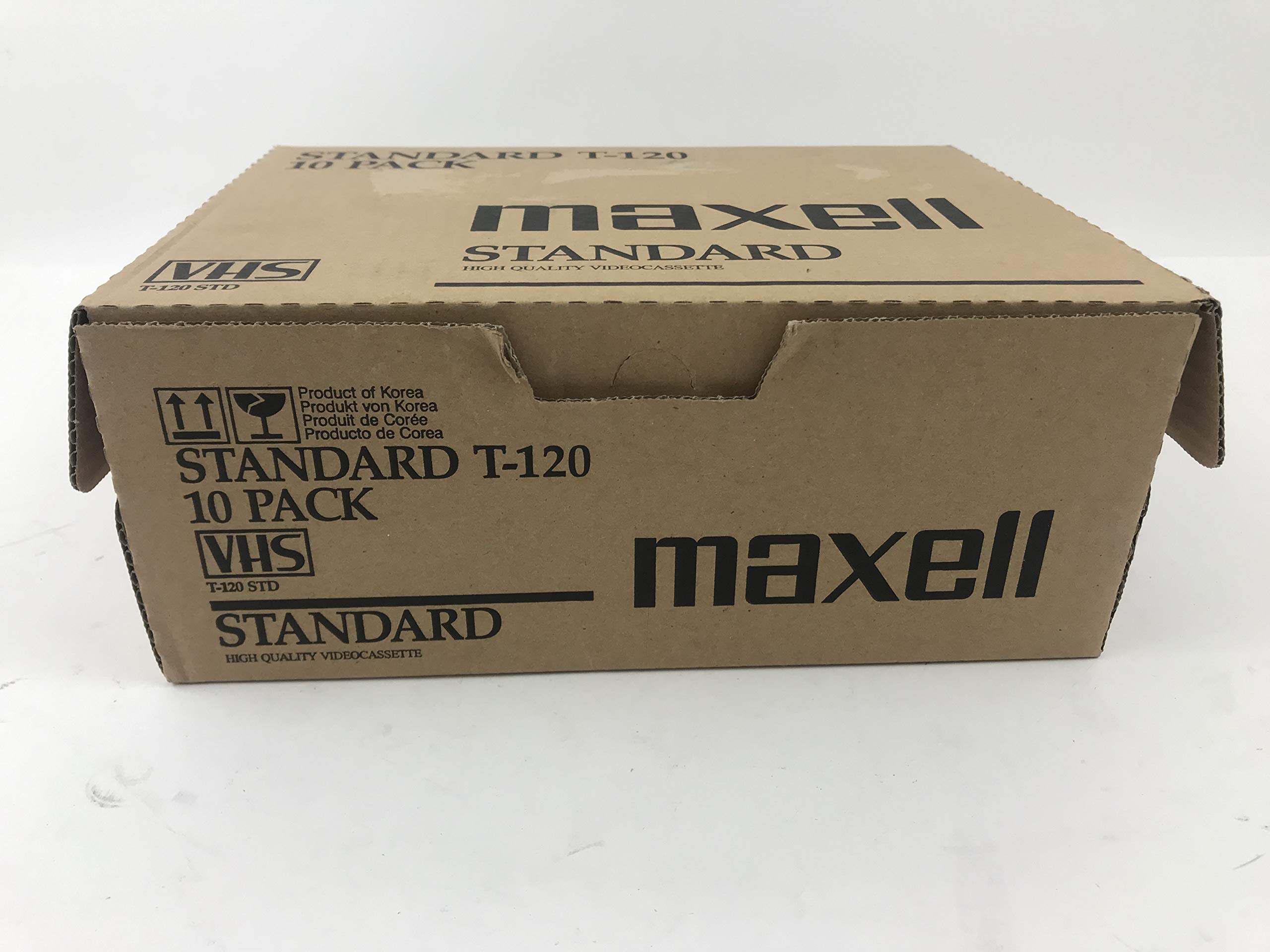 Maxell T-120 VHS 6-Hours Videocassette - 10 Pack