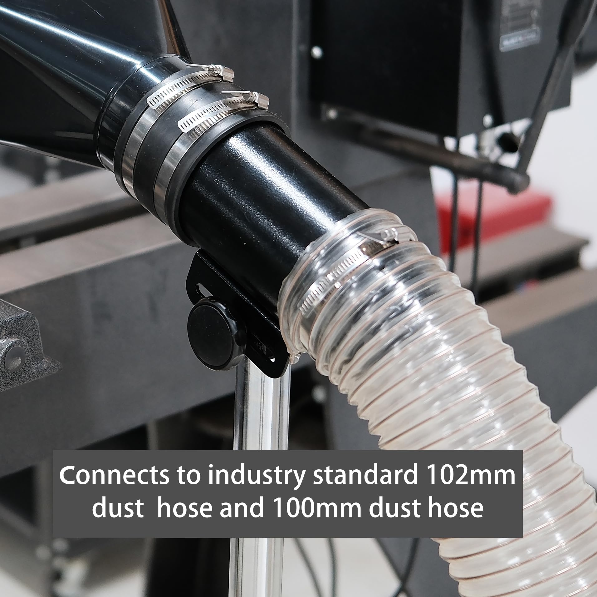 BMWOOD Deluxe Variable Height Dust Extraction Hood with Flexible Rubber Cuff for Interchangable Dust Hood.