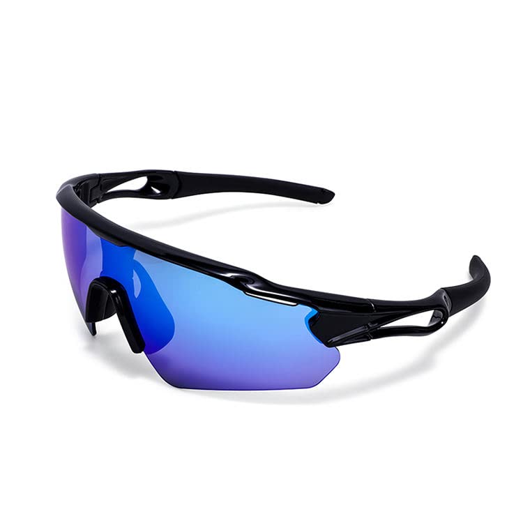 Airbin Motorcycle Glasses 100% UV Protection Windproof Anti-Glare Lenses Bike Ski Goggles Snow Goggles Blue