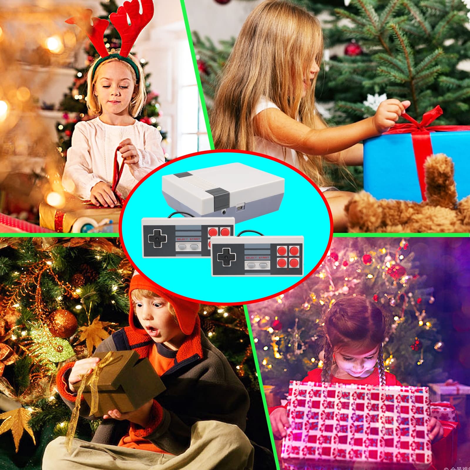 Anyando Retro Game Console, Mini Classic Game System TV Video Games Console with 2 Classic Controller and Built-in 620 Video Games, AV Output Plug and Play,Birthday Choice for Children/Adults