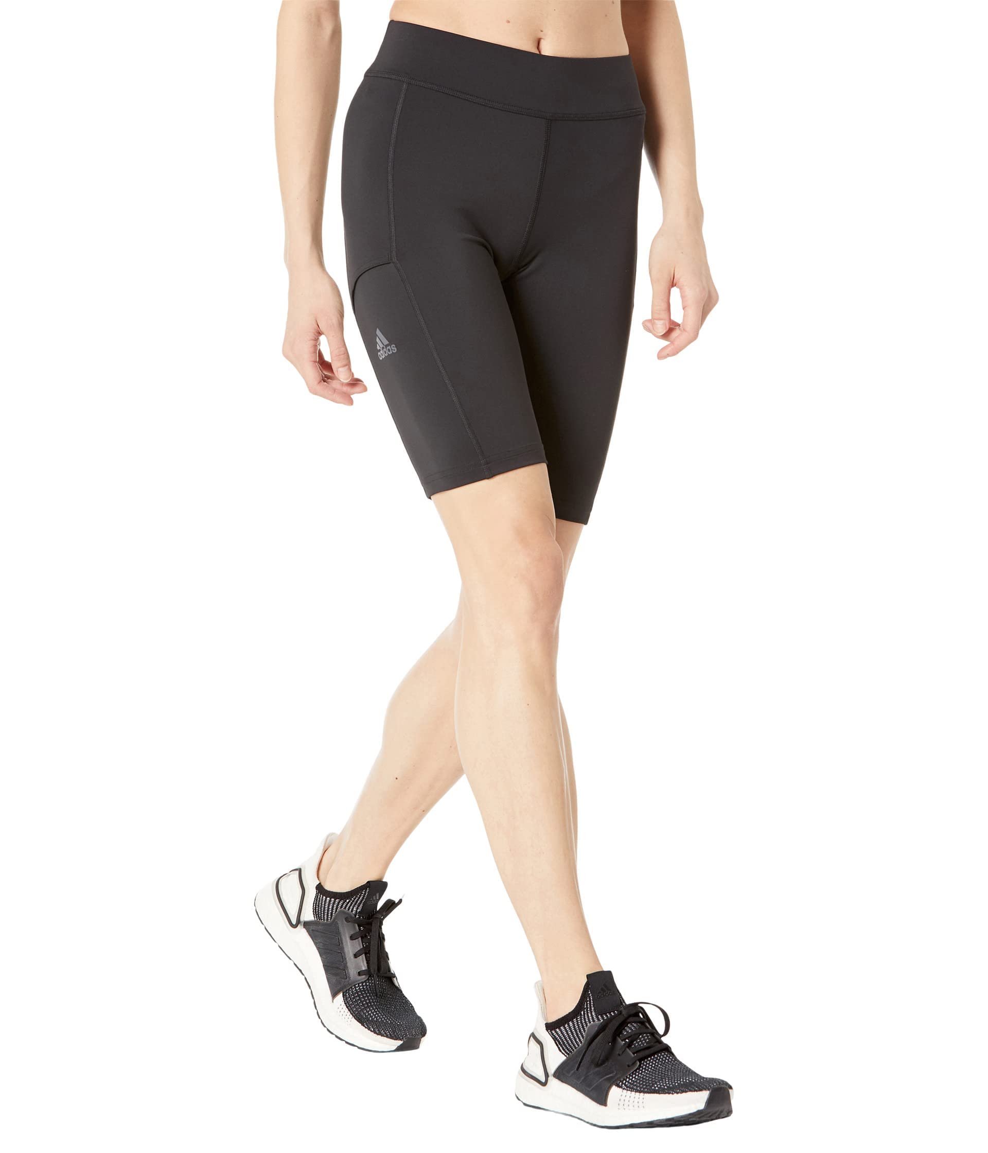 adidas Women's Club Short Tennis Tights, Black/White, Medium