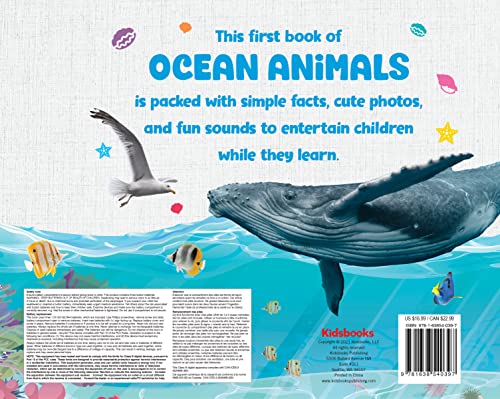 First Animal Facts: Ocean-5 Button Animal Sounds Book