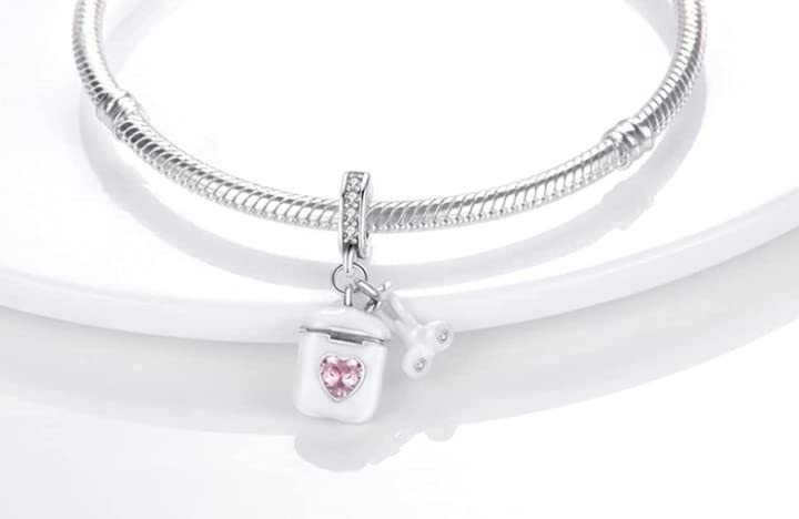 Airpods Dangle Charm Music 925 sterling silver for necklace bracelet fits Pandora