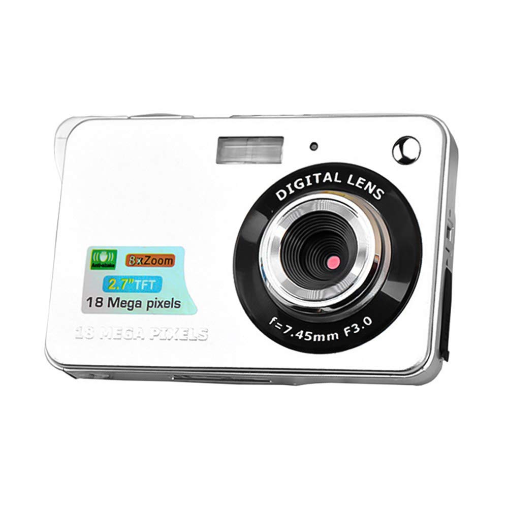 Andoer Digital Camera Mini Pocket Camera 18MP 2.7 Inch LCD Screen 8X Zoom Smile Capture Anti-Shake with Battery