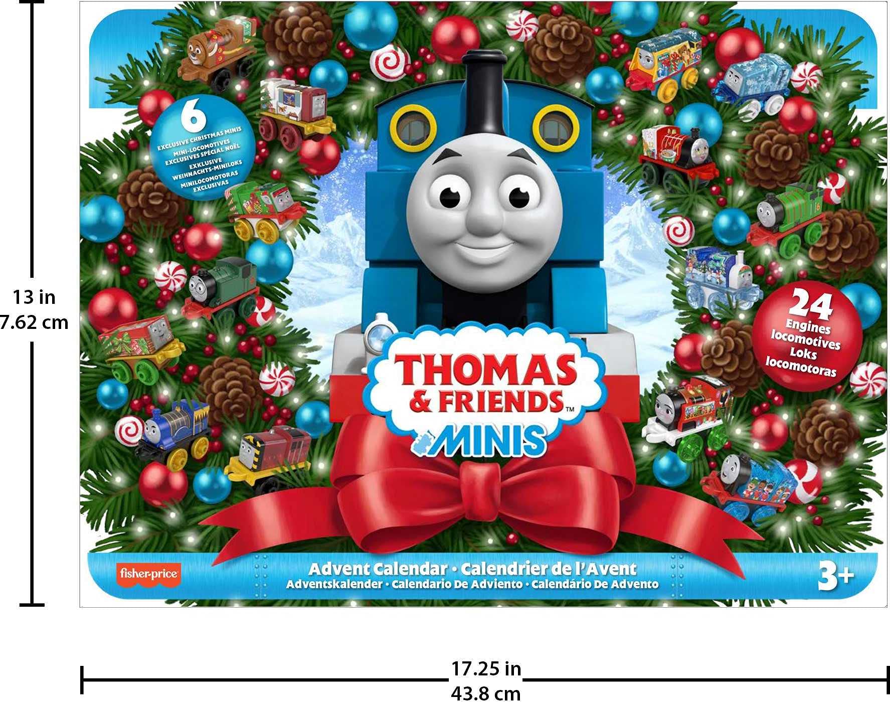 Fisher-Price Thomas & Friends MINIS Advent Calendar 24 miniature push-along toy trains