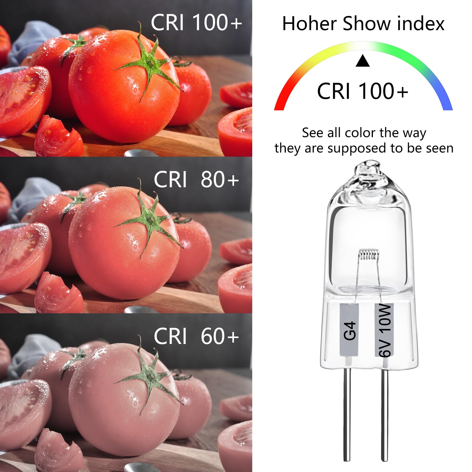 LedWekei G4 Halogen Bulbs,12v 50w Bulb Mini Spotlight Bulbs 2 Pin Clear Capsule Lamp Bulb,Dimmable 2700K Warm White Light Bulbs (12 Pack)