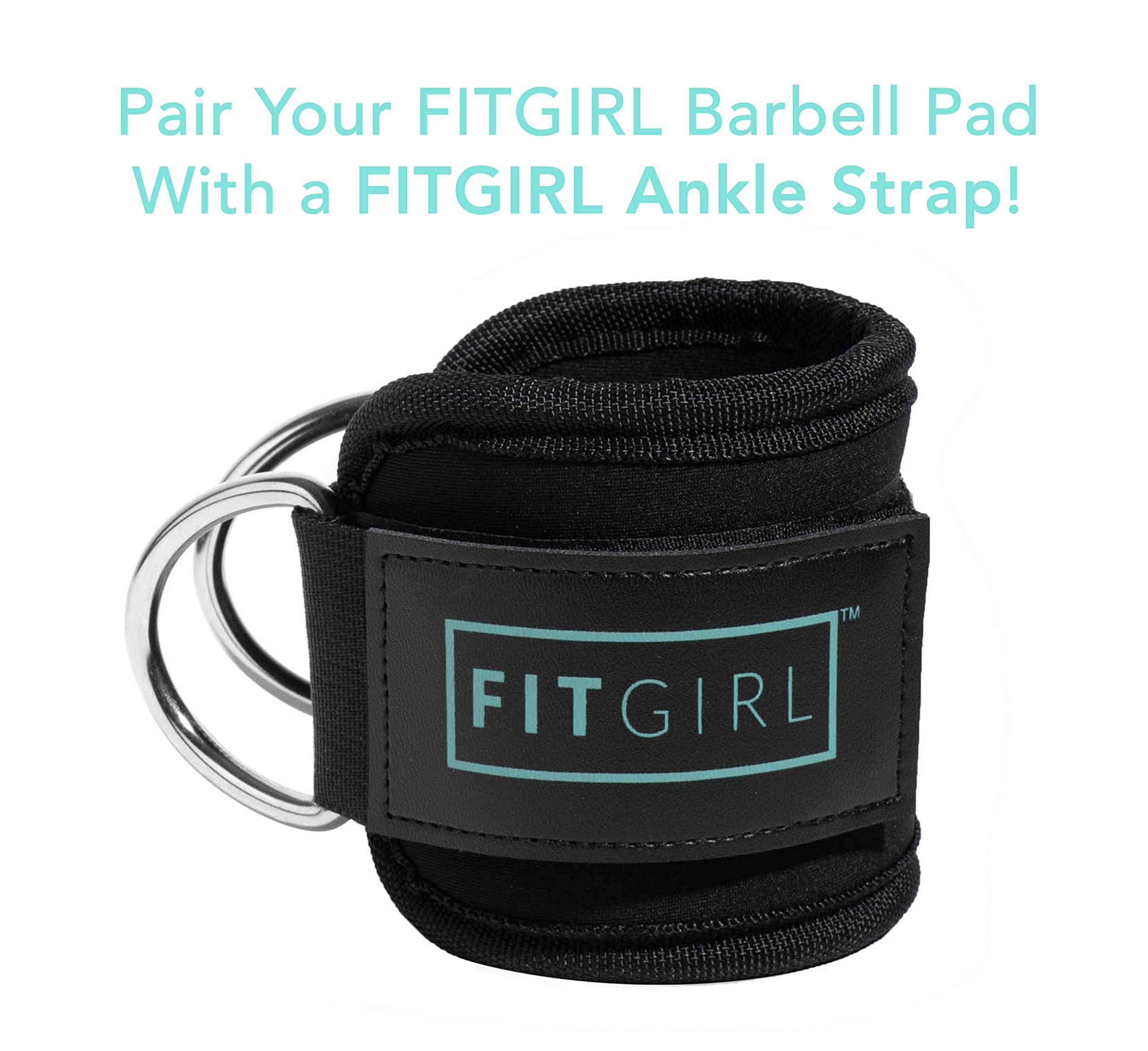 FITGIRL - Squat Pad and Hip Thrust Pad for Leg Day, Barbell Pad Stays in Place Secure, Thick Cushion for Comfortable Squats Lunges Glute Bridges, Works W Olympic Bar and Smith Machine (Mint)
