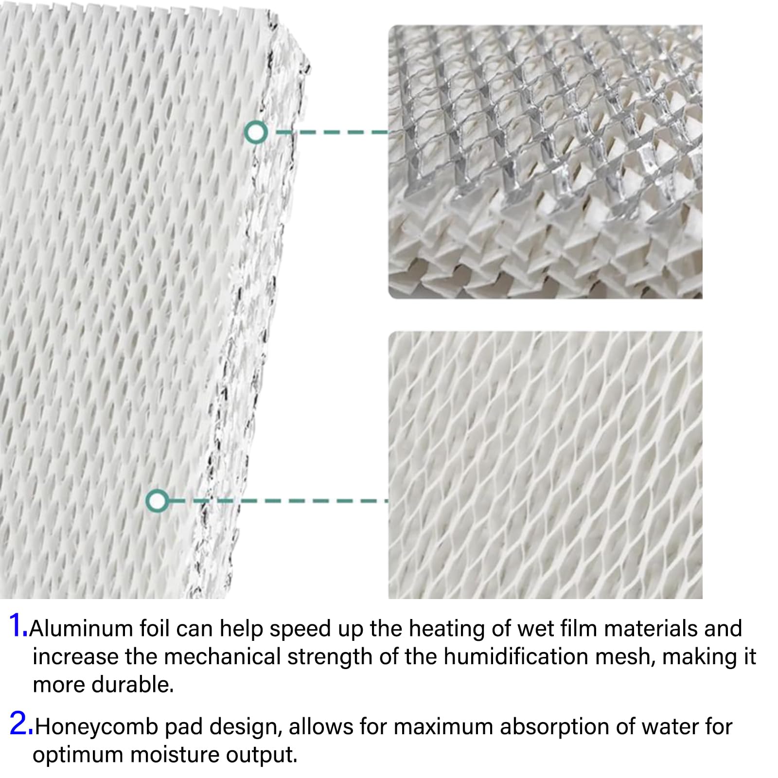 Replacement HC26P Humidifier Wick Filters Compatible with Honeywell HE260 HE265 HE360 HE365 HC26E1004 HC26E1002-U HC26A1008 Humidifiers 350 360 560 568 600 700 760 769, 2 Pack