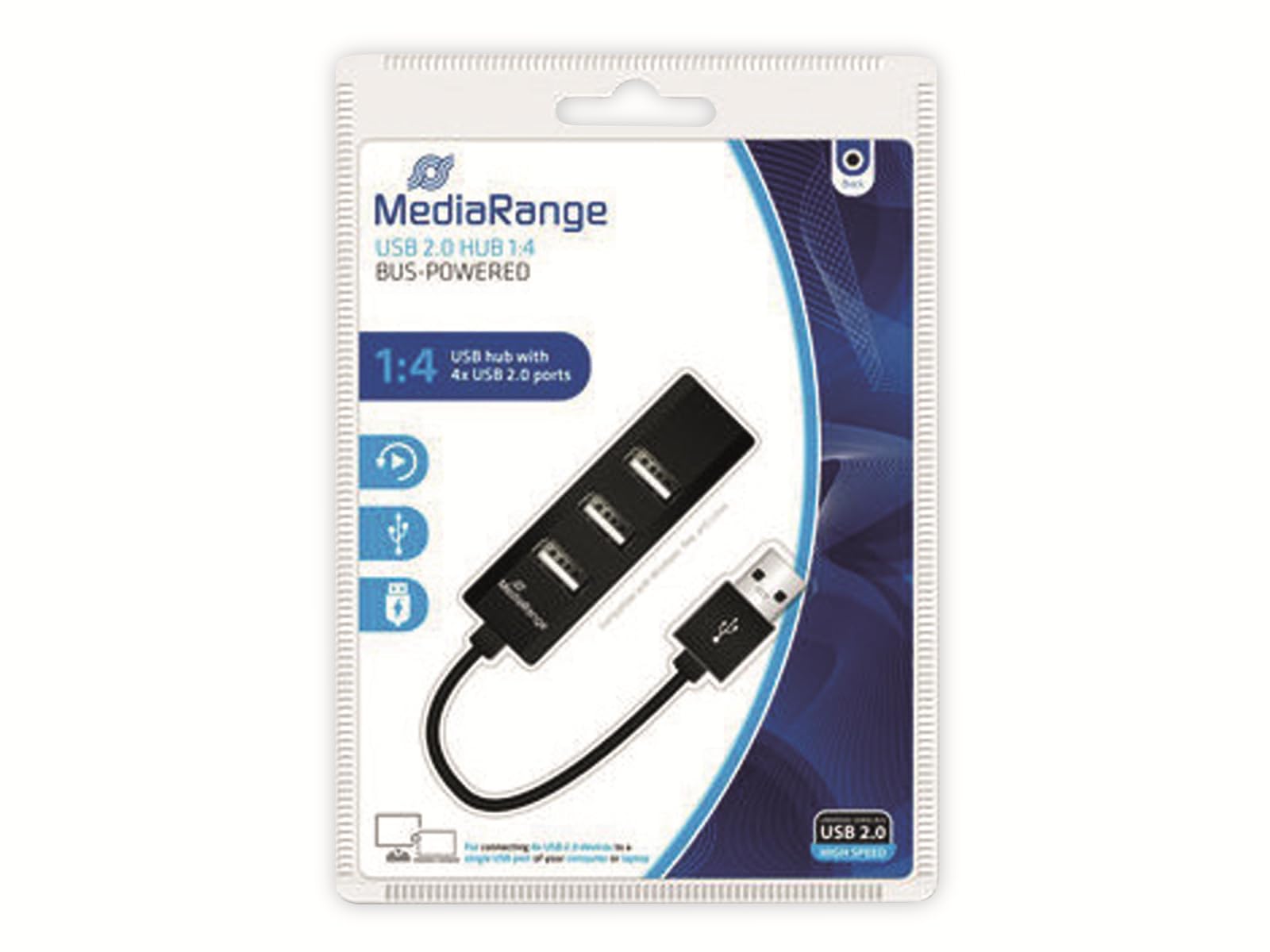 MEDIARANGE MRCS502 4X USB 2.0 HUB Plug+Play