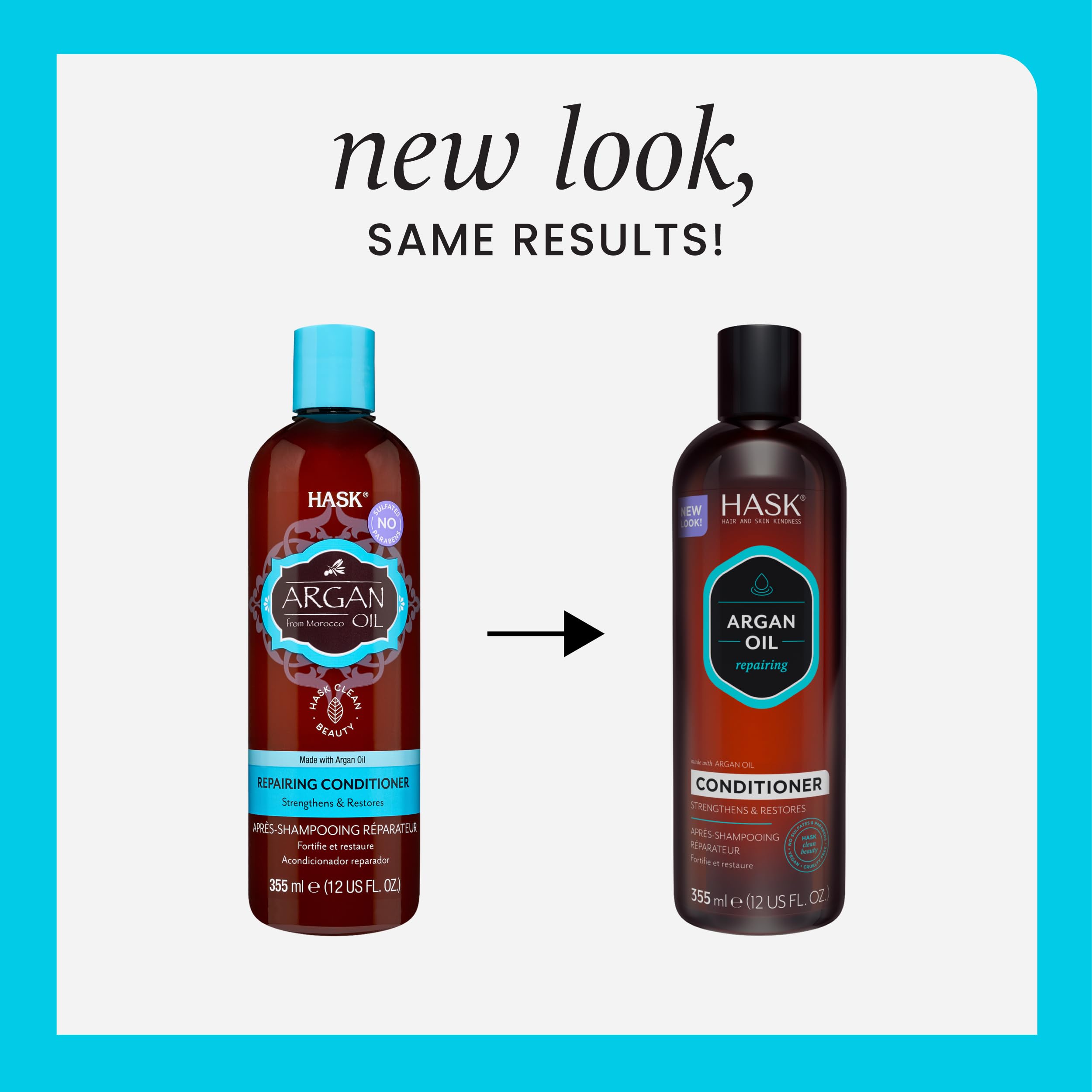 HASK Argan Oil Repairing Shampoo Conditioner Hair Travel Size Combo Set 3.3oz