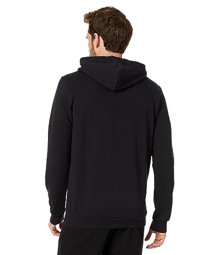 adidas Men's Essentials Fleece Hoodie, Black/White, XX-Large