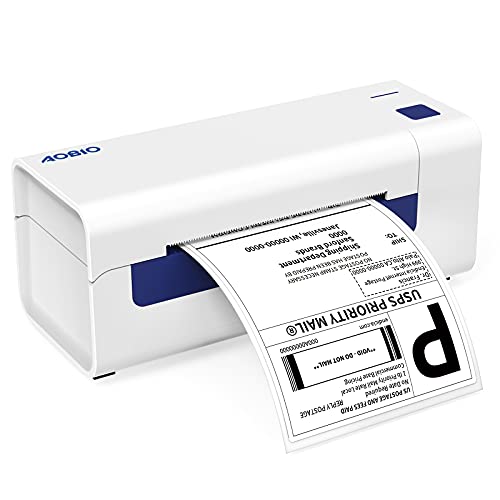 AOBIO X4BT 4x6 Bluetooth Thermal Label Printer - Shipping Label Printer for Small Business - Desktop Postage Label Printer Compatible with MacOS, Wins, Linux, ChromeOS (White)