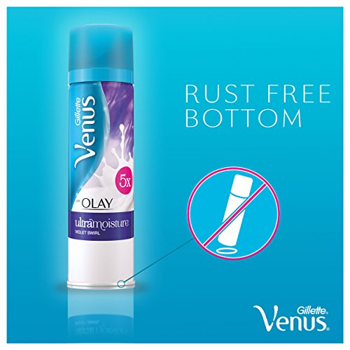 Venus Gillette with Olay UltraMoisture Women’s Shave Gel, Violet Swirl, 36 Oz, 6 Count
