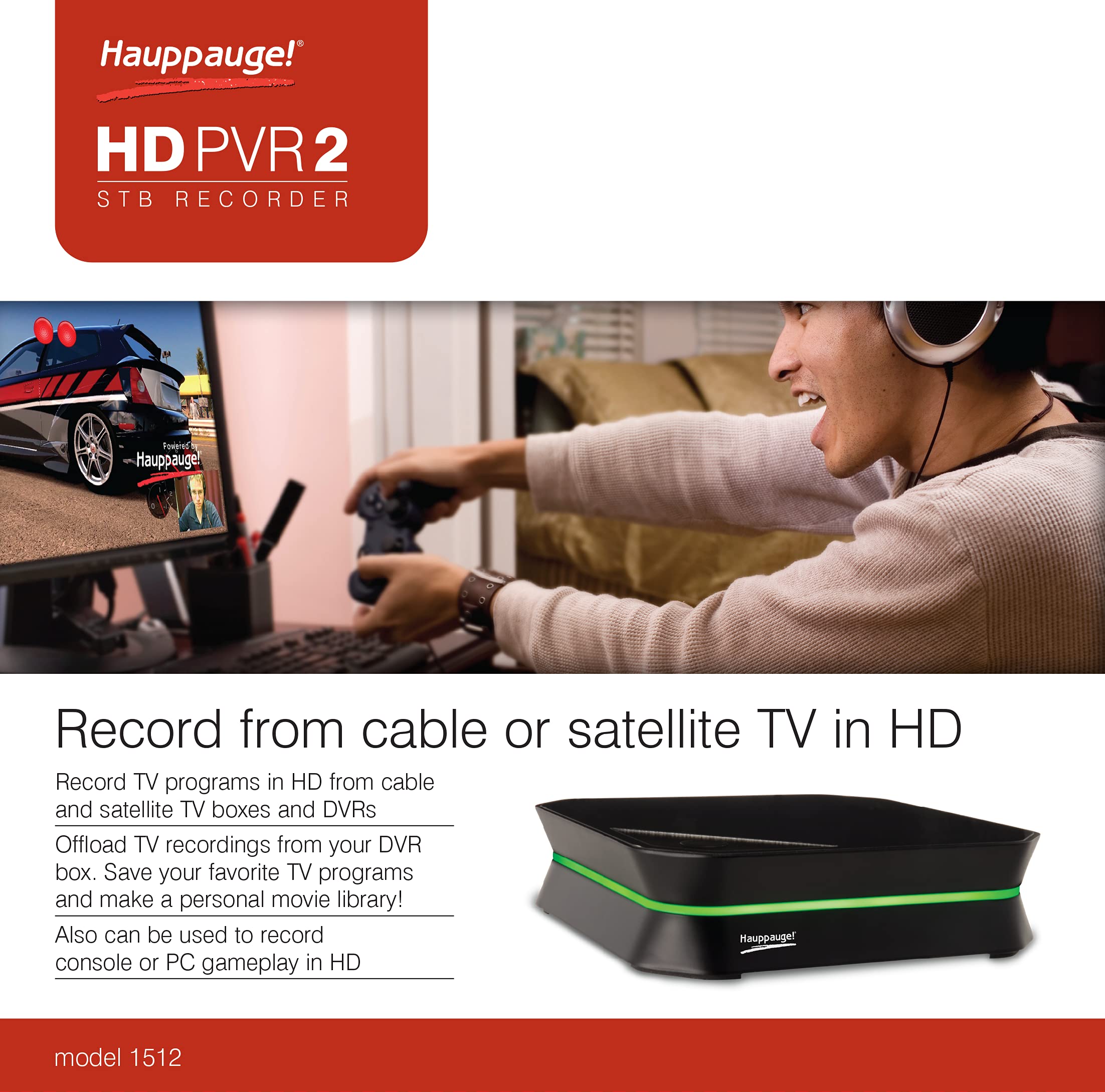 Hauppauge 1512 HD-PVR 2 High Definition Personal Video Recorder with Digital Audio (SPDIF) and IR Blaster Technology