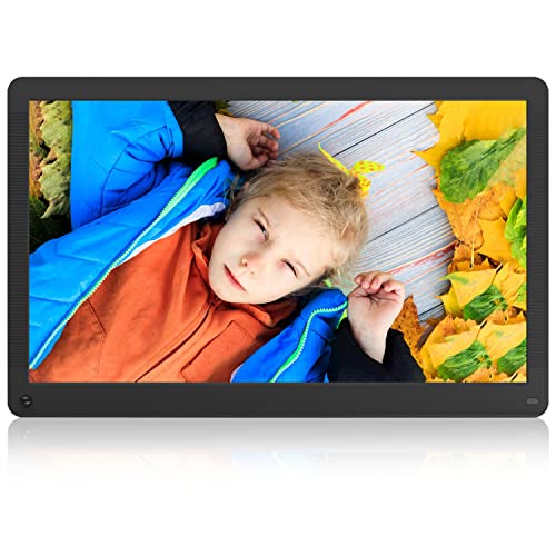 Atatat Digital Picture Frame 17.3 inch with Motion Sensor, 1920x1080 FHD Screen, Digital Photo Frame Support 1080P Video, Music, Slideshow, Breakpoint Play, Auto-Rotate,Calendar, 16:9, Black
