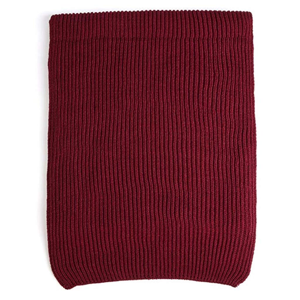EONPOW Warm Autumn and Winter Scarf, Unisex Pure Color Winter Neck Warm Knitting Yarn Scarf