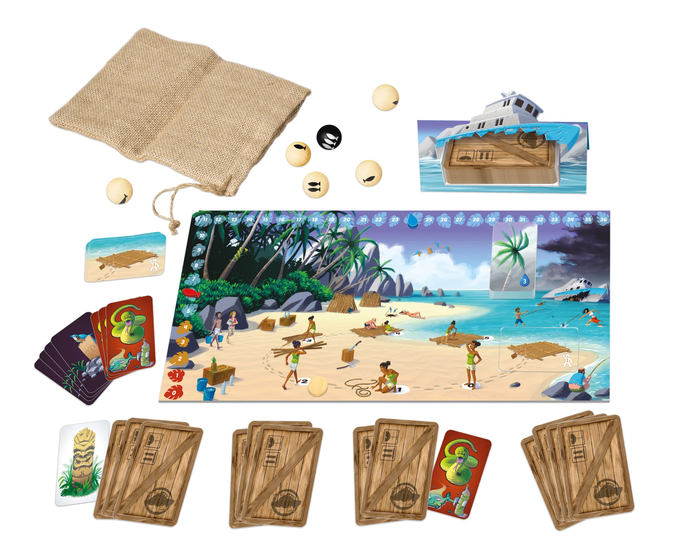 Gigamic Hellapagos | Cooperative Party Game for Teens and Adults | Ages 10+ | 3 to 12 Players | 20 Minutes