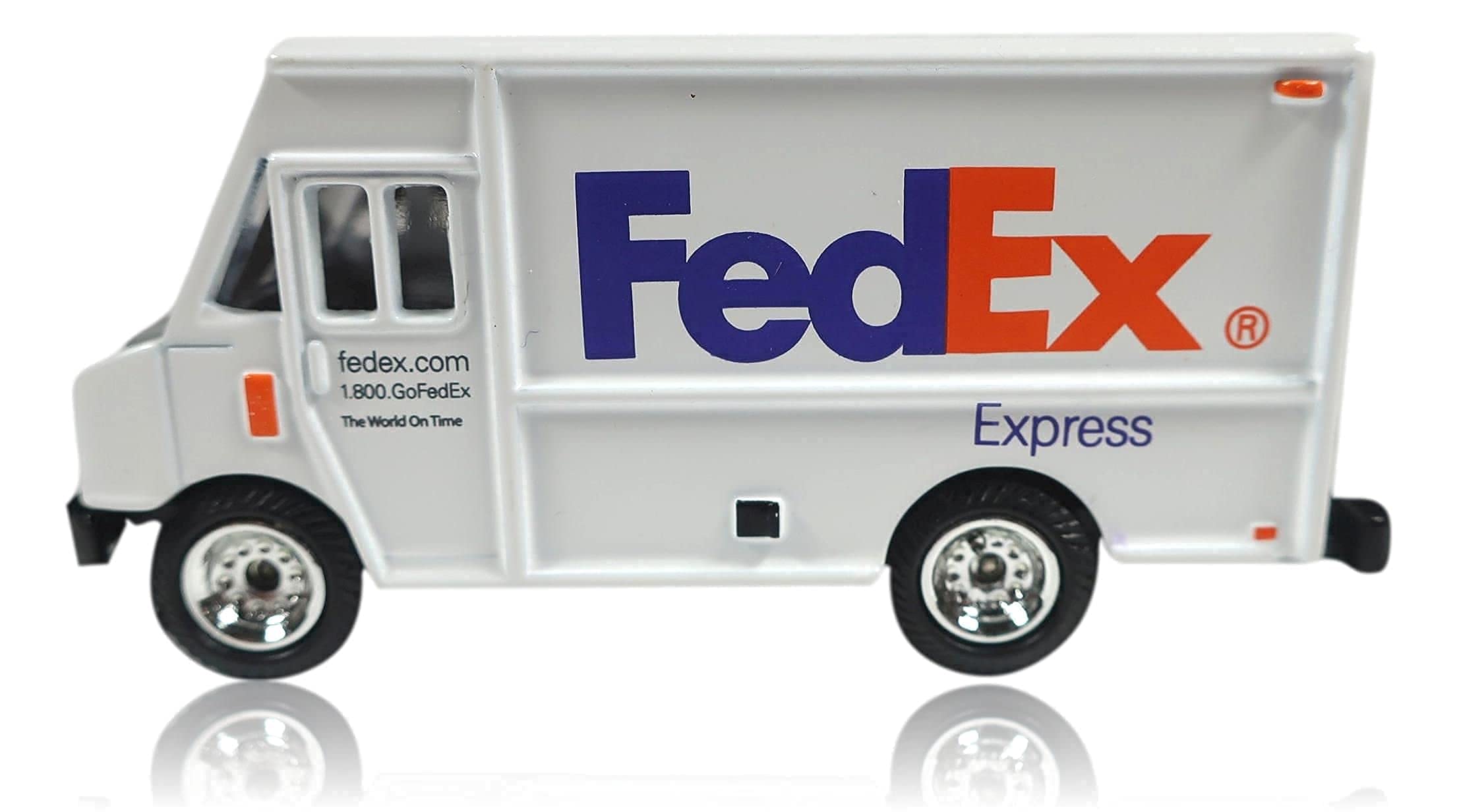 FedEx Express Miniature Delivery Truck - 3" Length - Scale 1:64 - Gauge S - Sold as a Display or Collectable Item, Not as a Child's Toy