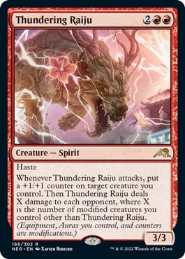 Magic: the Gathering - Thundering Raiju (166) - Kamigawa: Neon Dynasty