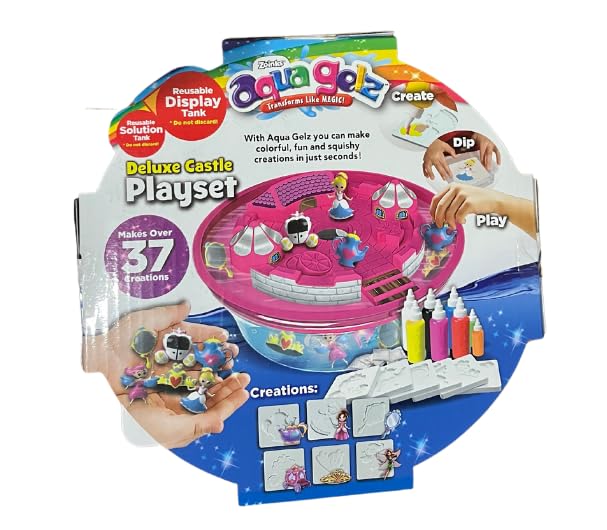Aqua Gelz™ 3D Magic Gel Craft Kit Unique Arts & Crafts for Kids Squishy Maker Toys Make Your Own Squishies (Deluxe Castle Playset)