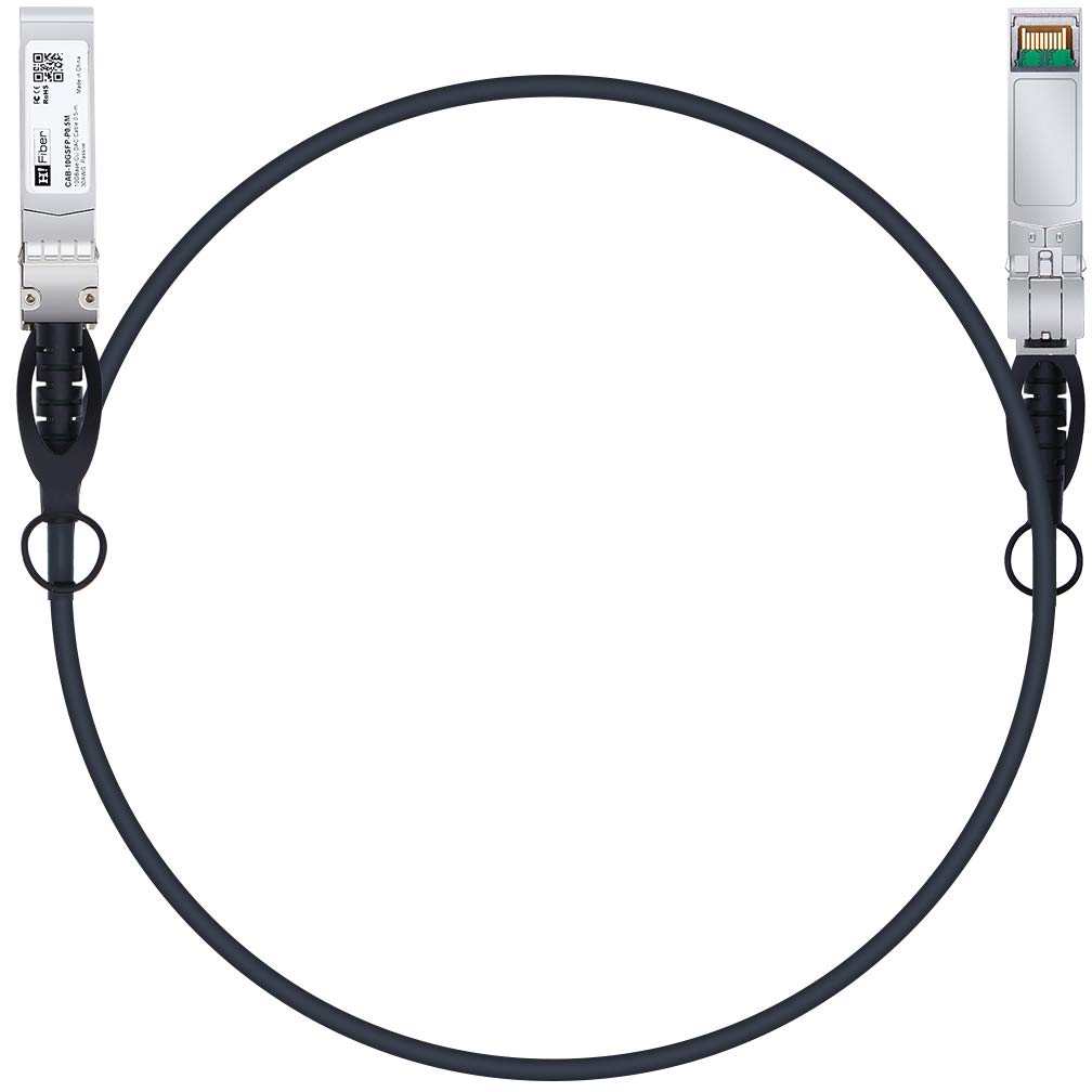 SFP Cable, 10G SFP+ DAC, 1M(3.3-ft), 10GBASE-CU Passive Direct Attach Copper Twinax Cable for Intel XDACBL1M, Ubiquiti, Netgear, D-Link, QNAP, Mikrotik, Supermicro,Zyxel,Linksys, Open Switch Devices