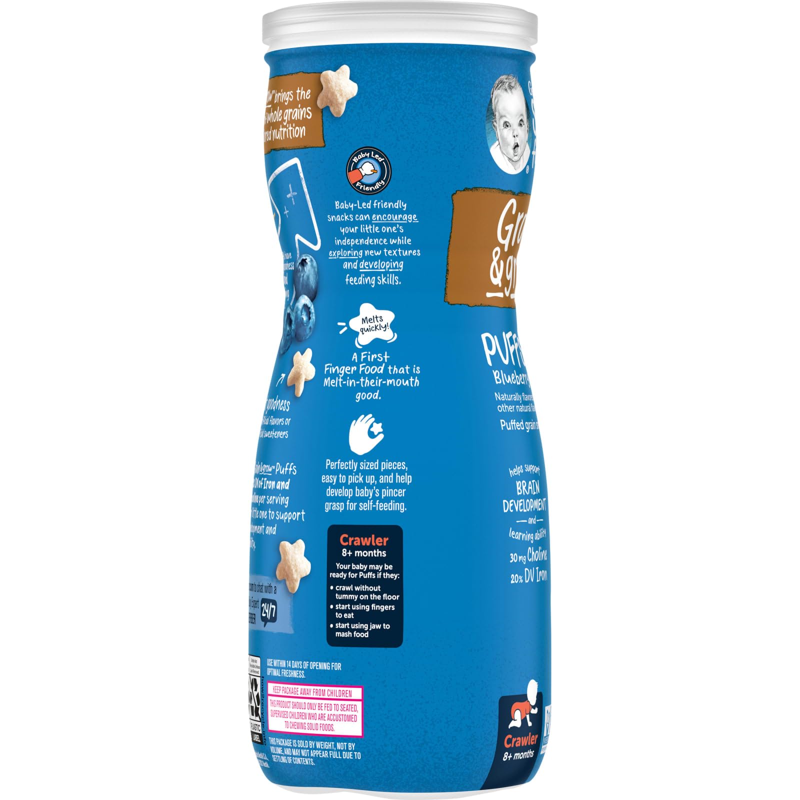Gerber Graduates, Puffs Cereal Snack, Vanilla, 1.48 oz