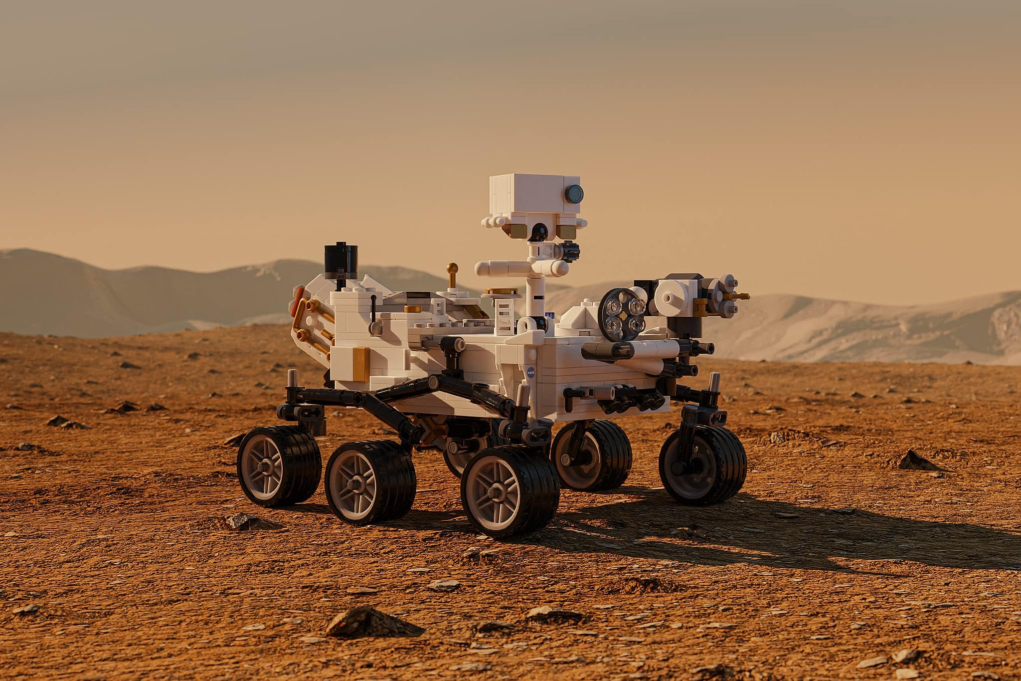 Brick Loot Officially Licensed NASA Mars Rover Perseverance Model Kit, Toy Car Building Blocks, STEM Kits, Space Gifts for Adults or Kids 6 +, Compatible with Lego and Other Major Brands, 603 Pieces