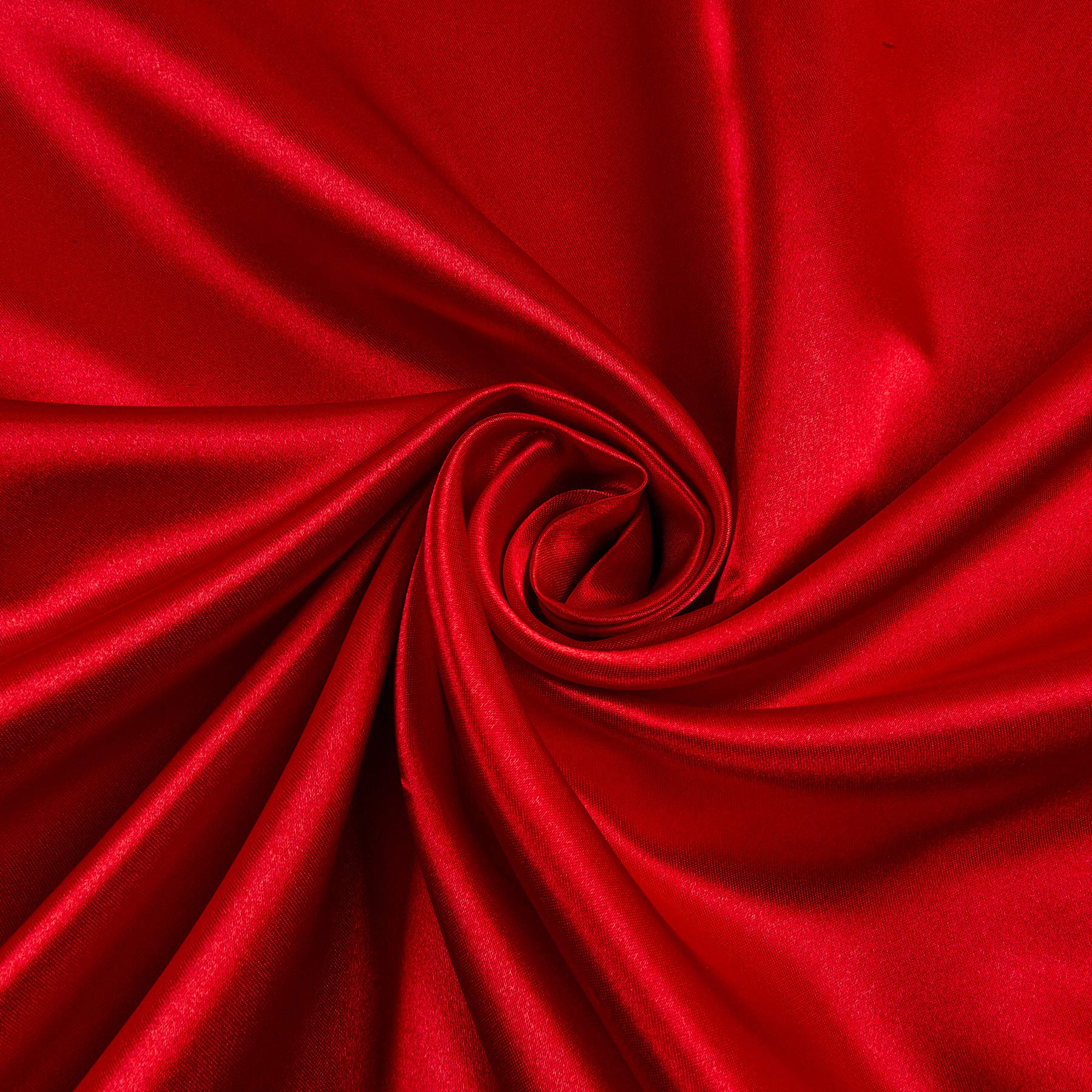 Bridal Satin Red, Fabric by the Yard