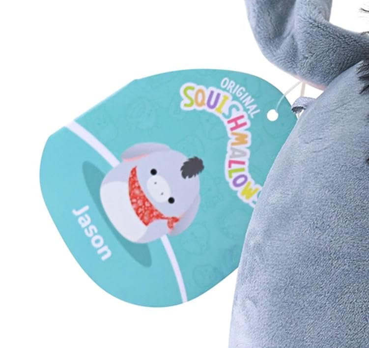 Squishmallows Official Kellytoy Plush 8 Inch Squishy Soft Plush Toy Animals (Jason Donkey (Red Bandana))