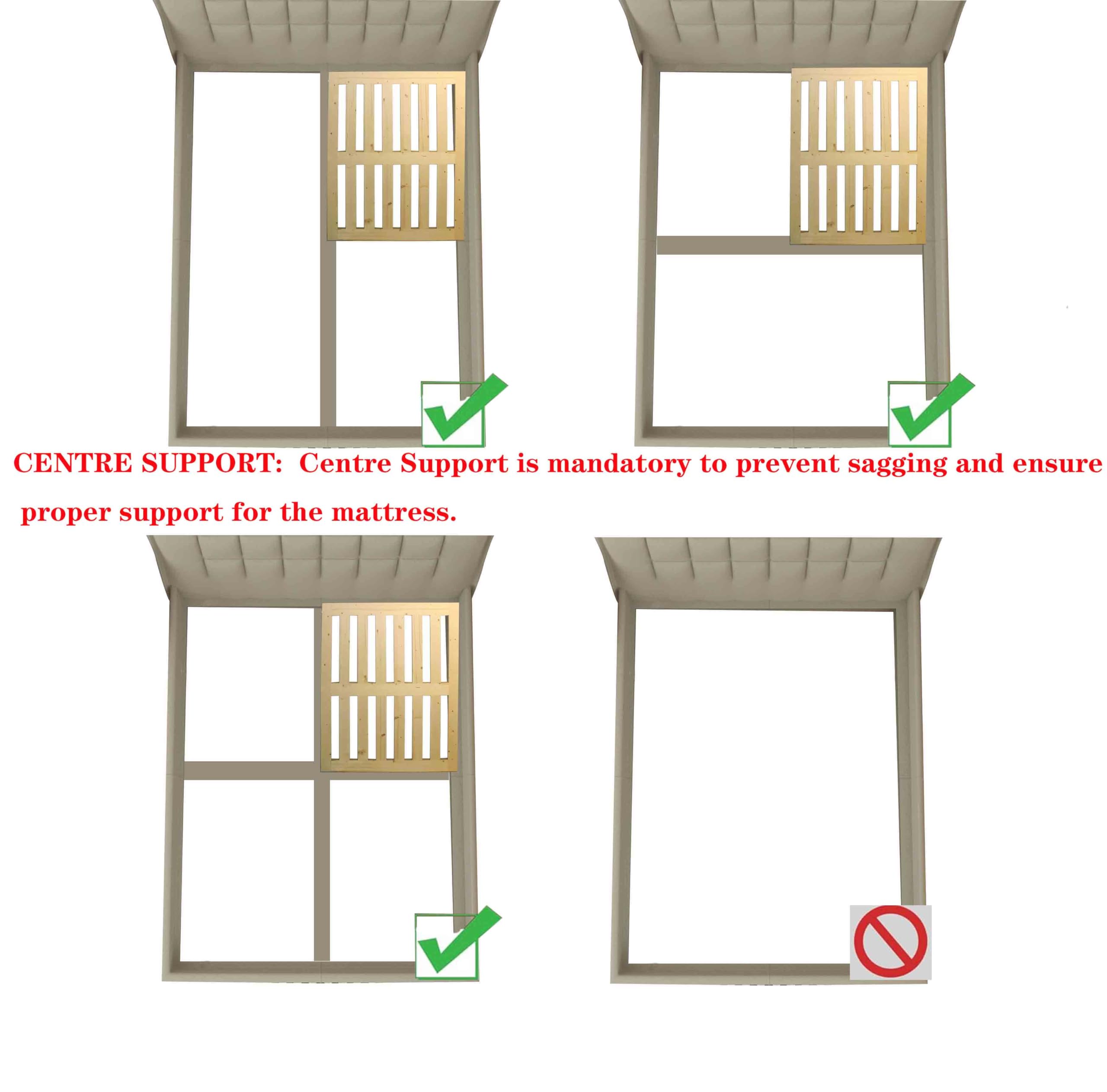 Bed Boards for Under Mattress,Mattress Support Board,Split Fully Assembled Bunkie Board for Mattress/Bed Support,Twin