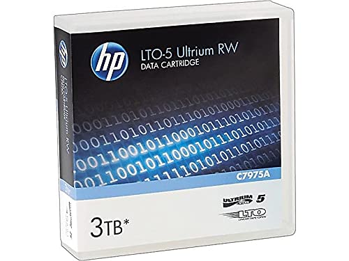 HP C7975A 1/2-Inch Ultrium LTO-5 Cartridge, 2775ft, 1.5TB Native/3TB Compressed Capacity