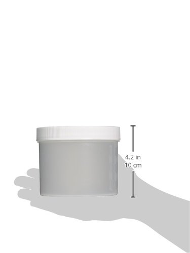 JG Finneran D0045B-32 Polypropylene Wide Mouth Straight Sided Standard Jar with White Polypropylene Closure, Unlined, 120-400mm Cap Size, 32oz Capacity, Bulk pack (Pack of 48)