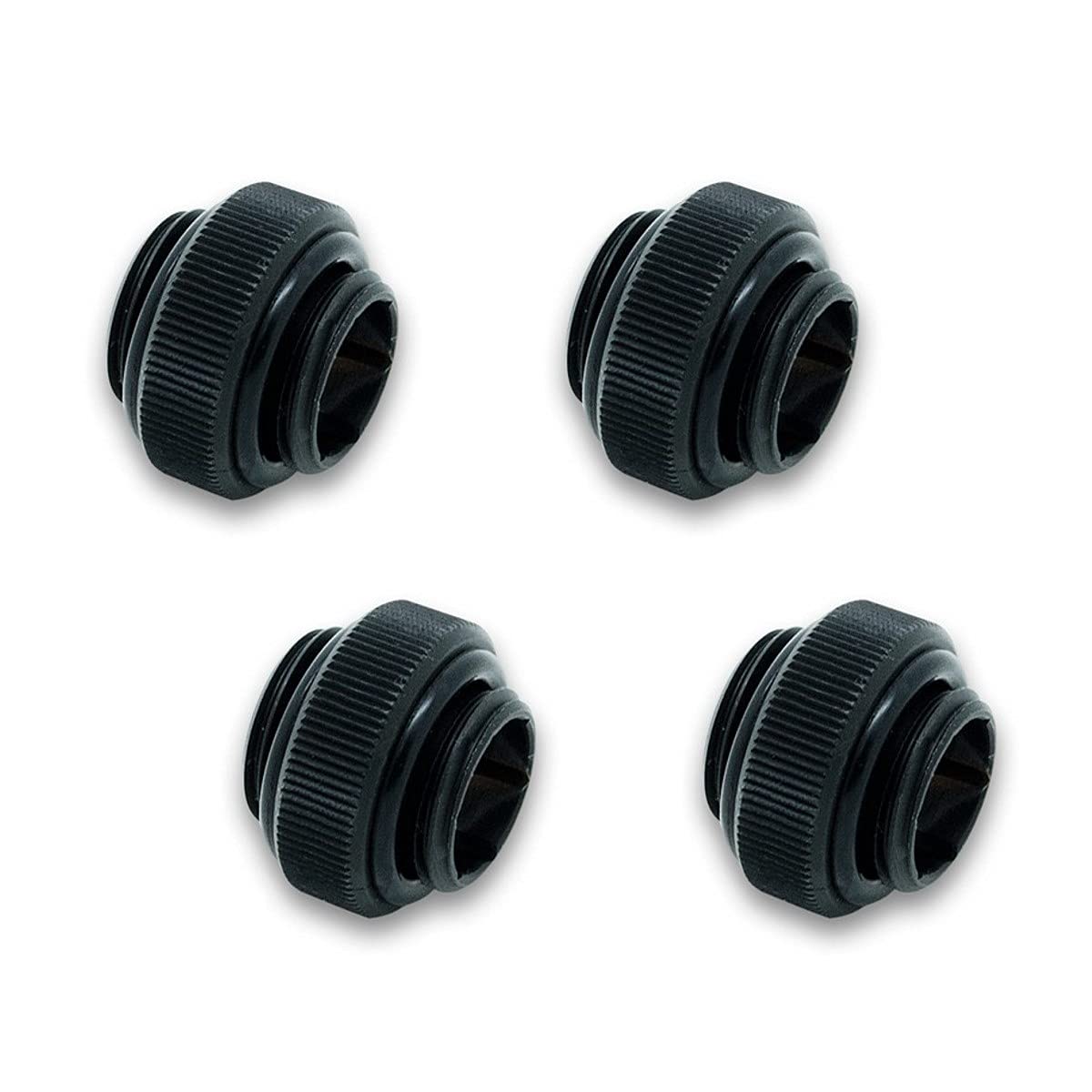 EKWB EK-AF G1/4" 6mm Male to Male Extender Fitting, Black, 4-Pack
