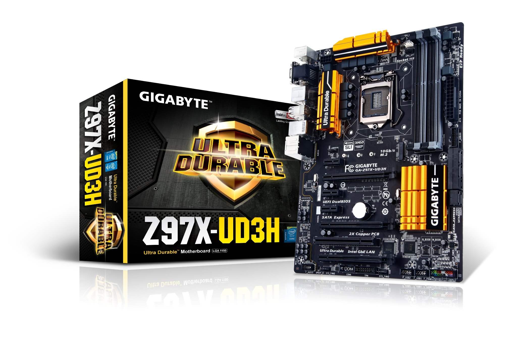 Gigabyte ATX DDR3 LGA 1150 SATA DIMM 6Gb/s Motherboard (GA-Z97X-UD3H)