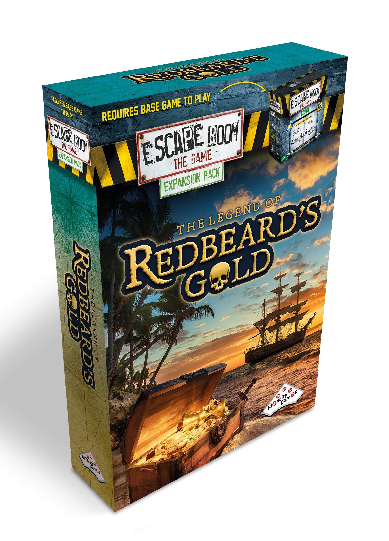 Escape Room The Game Bundle - Base Game Version 2 - with 4 Thrilling Escape Rooms + Expansion Pack The Legend of Redbeard's Gold - for Adults and Teens (English Version)