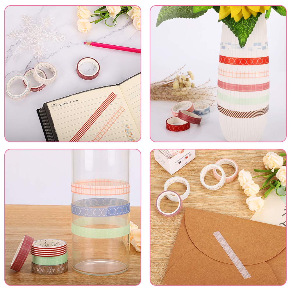 Accmor 40 Rolls Washi Tape Set, Decorative Washi Masking Tape for Scrapbooking, Bullet Journals, Planners, Gift Wrapping,DIY Decor and Craft Supplies