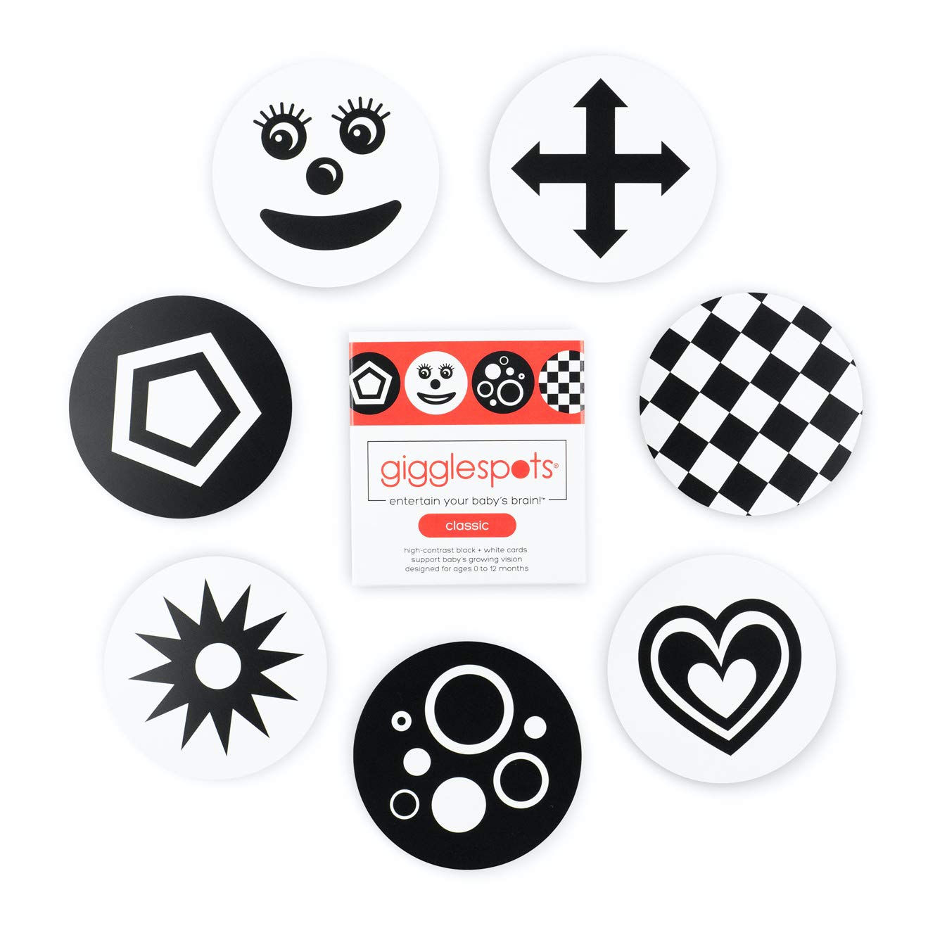 Gigglespots: Black and White Baby Flashcards (Cards for Babies, Classic)